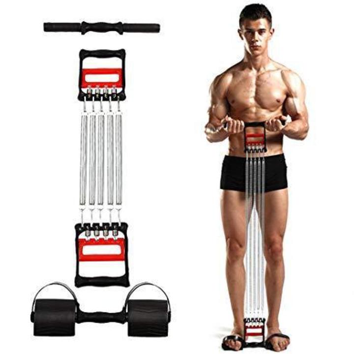 Chest Expander Traditional Hand Gripper 5 Springs Muscle Pull Exerciser ...