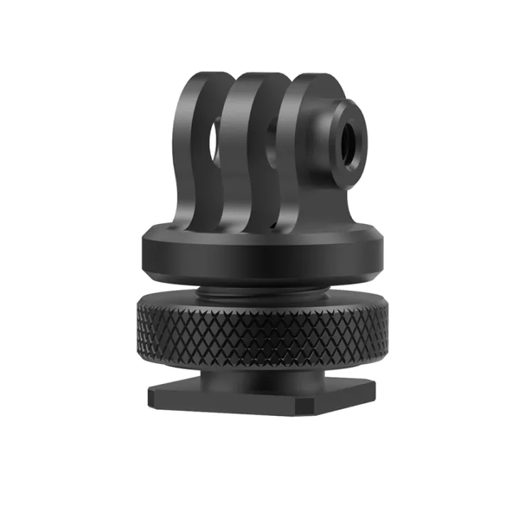 Action Camera Cold Shoe Adapter with 1/4 Inch Screw Hole and 360 ...