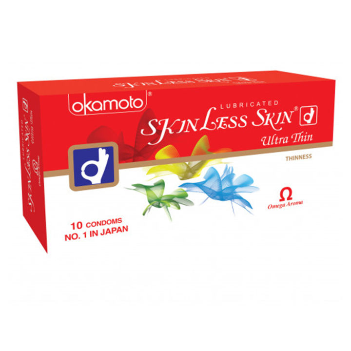 Okamoto Skinless Skin Ultra Thin Lubricated Okamoto Condom -10pcs ...