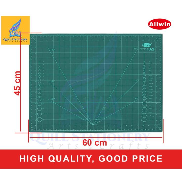 A2 Cutting Mat Double-sided Non Slip PVC (23 Inch x 17 Inch/60 x 45 cm ...