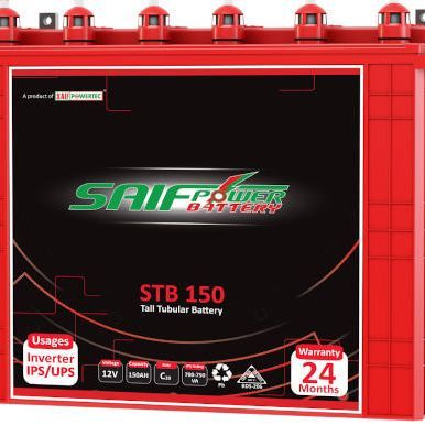 SAIF POWER TALL TUBULAR BATTERY STB 150, 150AH 30 MONTH'S REPLACEMENT ...