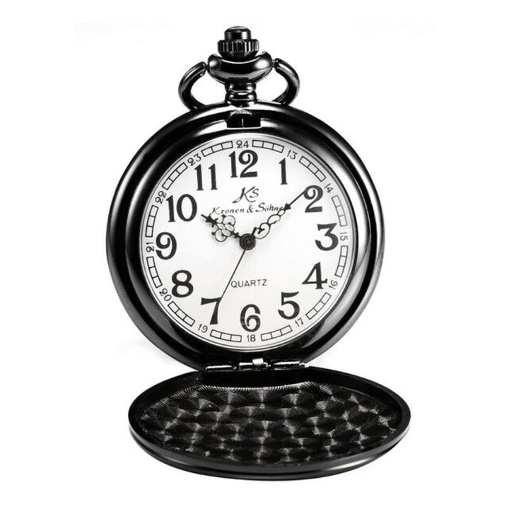 Ks Vintage Silver Smooth Case White Dial Analog Quartz Relogio Key Long ...