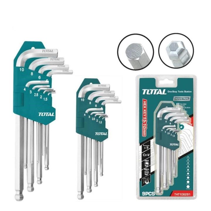 TOTAL TOOLS 9pcs Hex key - THT106192 | Daraz.com.bd