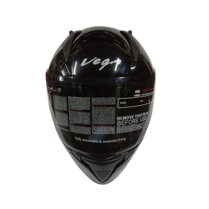 Bolt Bunny Glossy Black full face helmet with dual certification ...