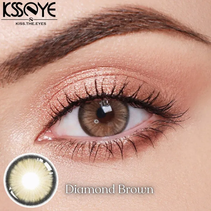 New Ksseye Diamond/Norko Brown Color Contact Lens With Regular Kit Box ...