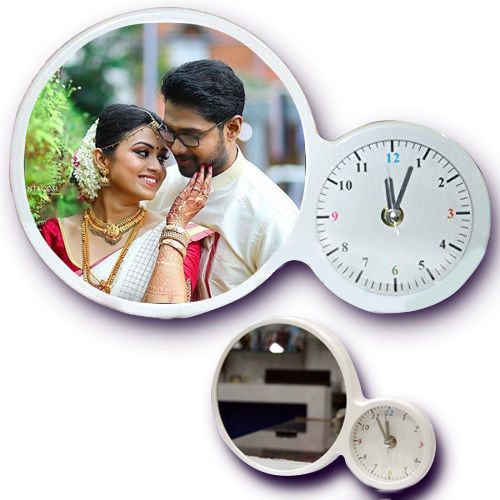 Magic Mirror Photo Frame With Clock | Daraz.com.bd