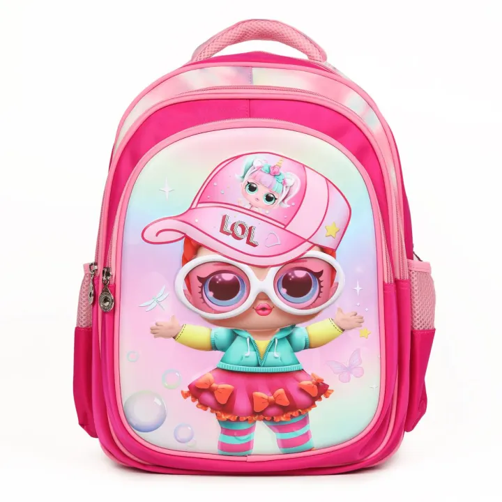 Zip It Good LOL Surprises Cartoon Kids Cute Pink Nylon Fabrics School ...