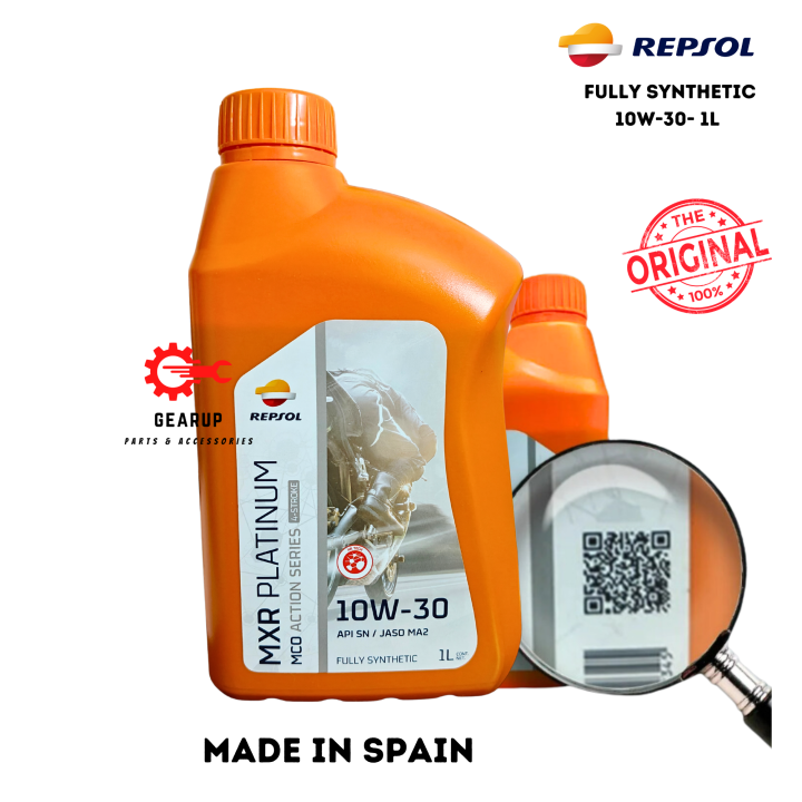 Repsol Moto 10w30 Fully Synthetic Engine Oil (API SN, JASO MA2 Certified) | Daraz.com.bd