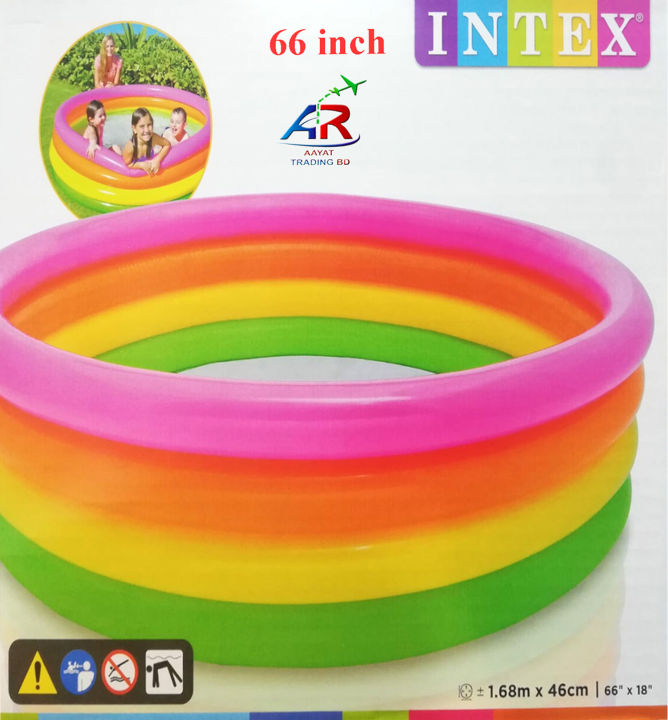 Intex Baby Bath Pool - 66 inch x 18 inch | Baby Swimming Pool ...