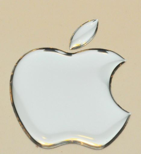 Small Apple logo Vinyl Decals Mirror Gold and Mirror Silver Set of 6 ...