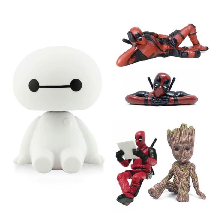 Disney Baymax Marvel Deadpool Groot Action Figures Movie Guardians Of ...