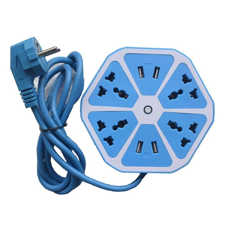 Multi Power Plug Extension - 4 Power Sockets & 4 USB Ports | Daraz.com.bd