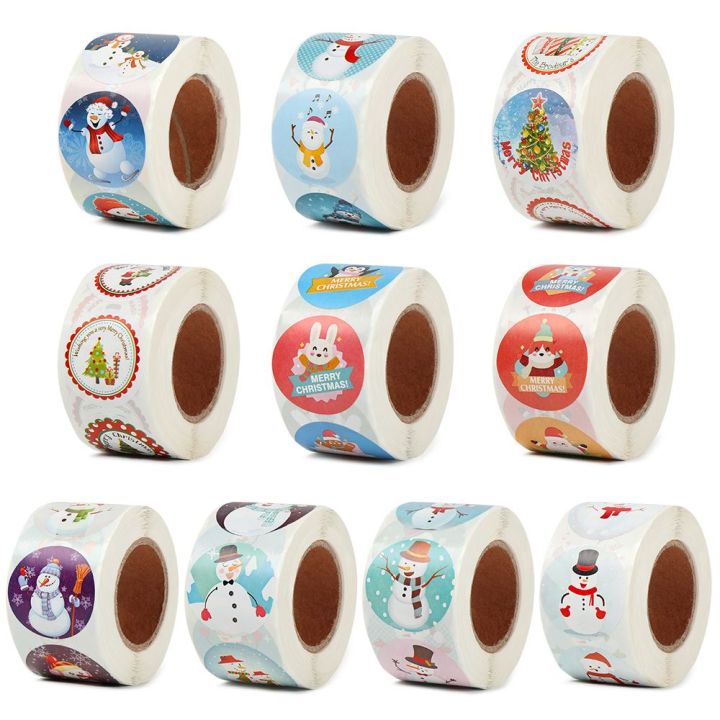 500pcs/roll Baking Sign Envelope Packaging DIY Christmas Stickers ...