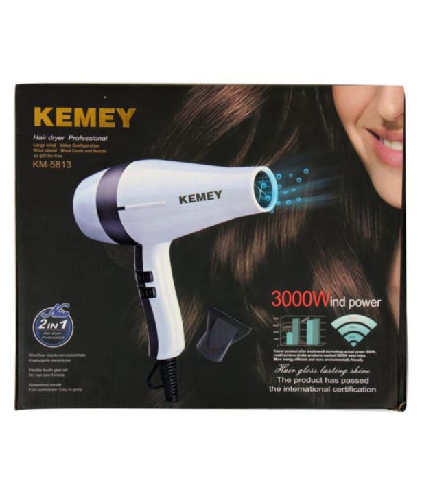 Kemei Km-5813 Professional Hair Dryer 1000W Wind Power - Hair Dryer ...
