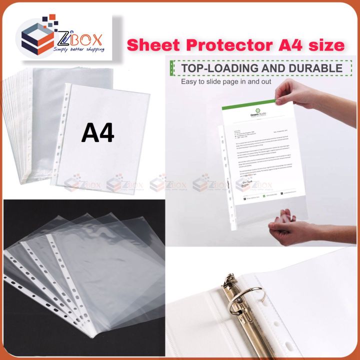 Sheet Protector A4 size Transparent 25 pcs or 100 pcs | Daraz.com.bd