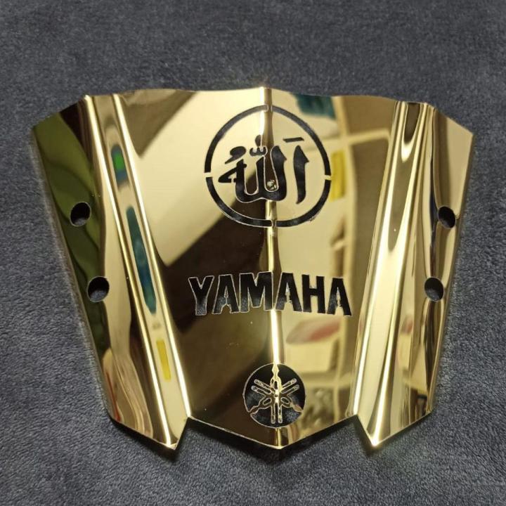 Yamaha fz-s v3 metal windshield ALLAHU Design golden Colour | Daraz.com.bd