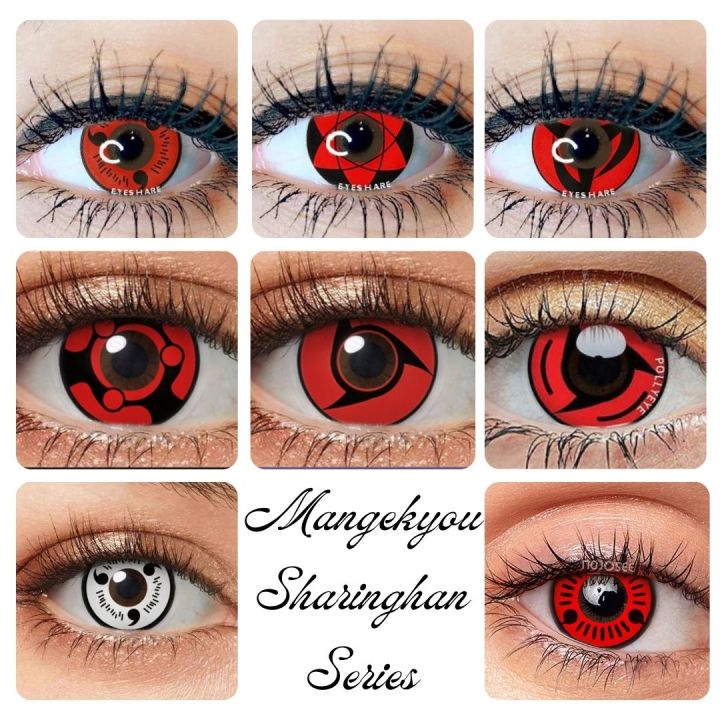 New Naruto Mangekyou Sharinghan Eyes Contact Lens With Regular Kit Box ...
