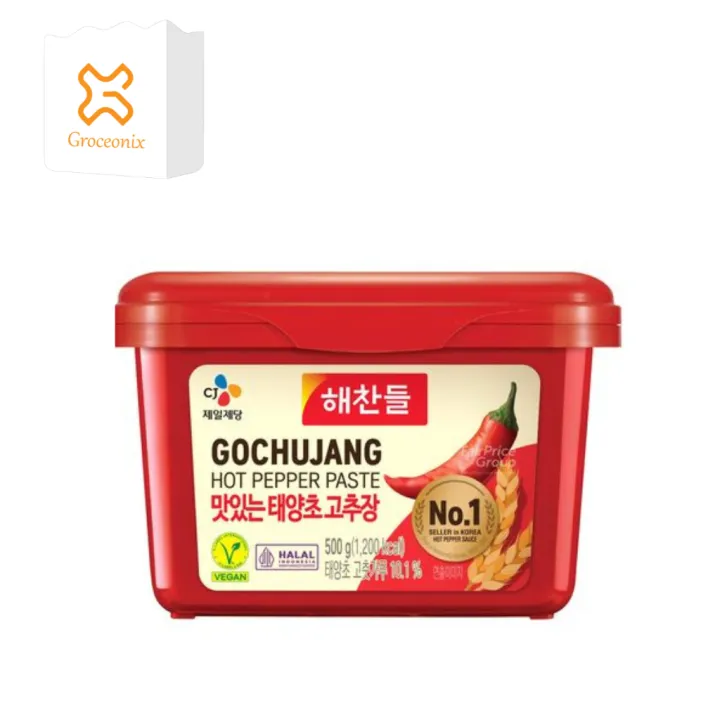 CJ Haechandle Gochujang (500g Large Tub) - Premium Korean Hot Pepper ...