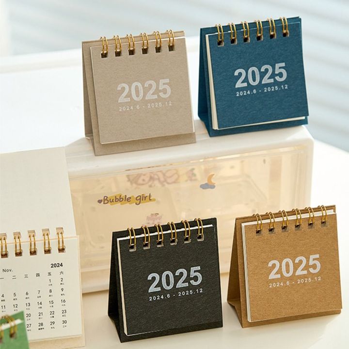 Gift Creative 2024-2025 Calendar Thick Paper Simple English Desk ...