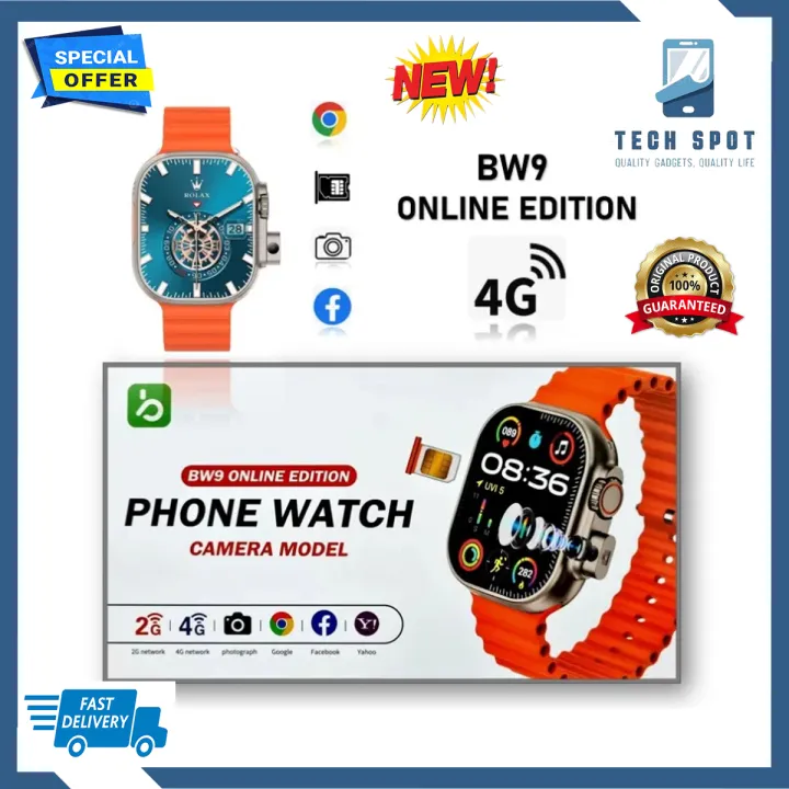 2024 Sim Insert BW9-4G / BW10-4GSIM Card Smartwatch +camera + Smart ...