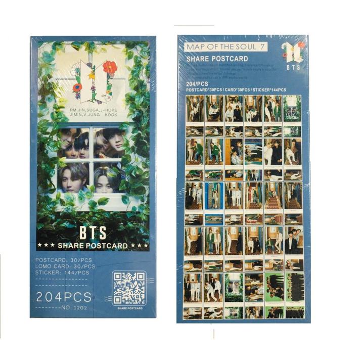 KPOP BTS POSTCARD 204 Pcs/Set BTS LOMO Cards MAP OF THE SOUL 7 Photocards (30 Xlomo card + 30 X ...