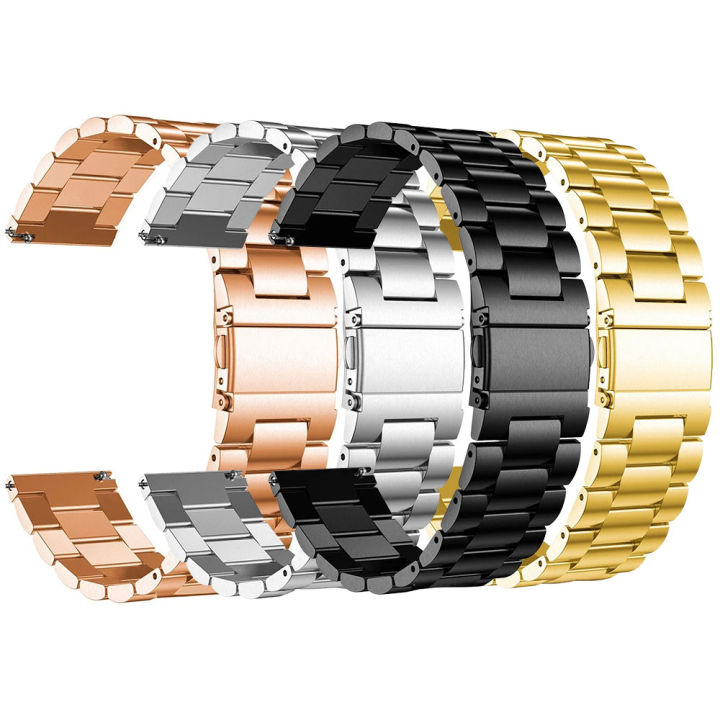 22mm Stainless Steel Premium Watch Strap Durable Metal Replacement Band ...