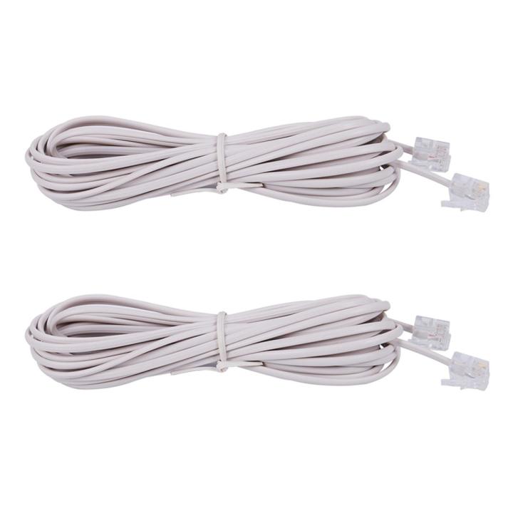 2X 6P2C RJ11 Male to Male Plug Telephone Line Cable Wire 5M | Daraz.com.bd