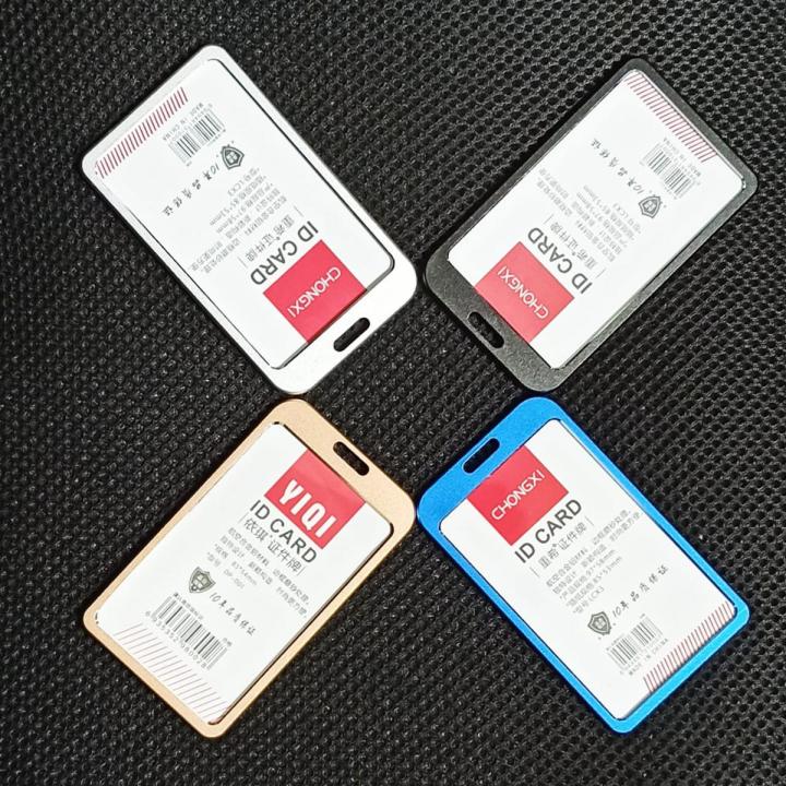 Aluminum Id Card Holder With Hanging Belt - Black / Blue / Golden ...