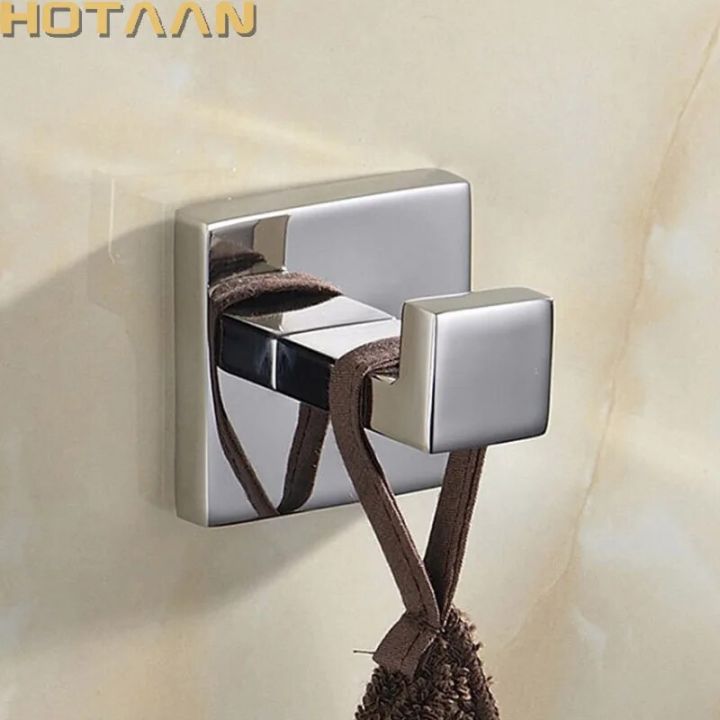 SUS 304 Stainless Steel Wall Mount Square Robe Hook Lithe Deluxe Mirror ...