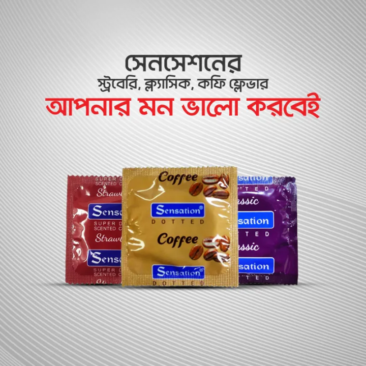 Sensation Super Dotted Strawberry Condoms 3 Pack Condoms | Daraz.com.bd