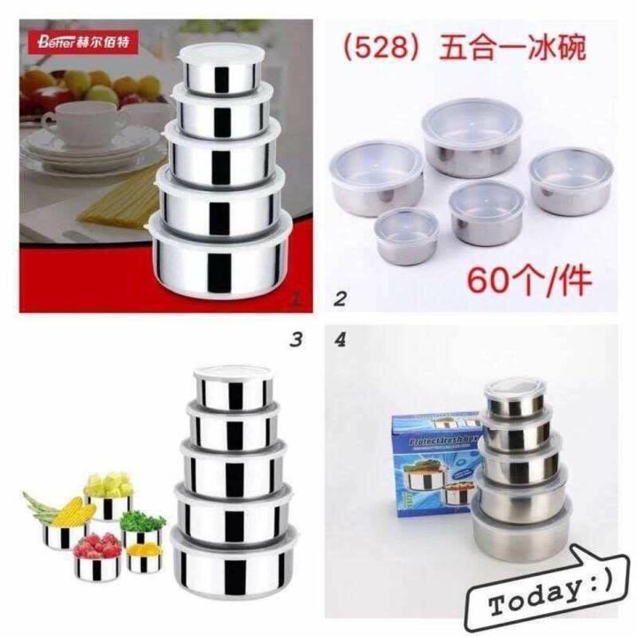 Protect Fresh High Quality Stainless Steel Food Box- 5 Pieces | Daraz ...