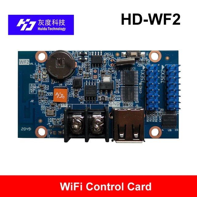 Huidu HD-WF2 Asynchronous 768W*64H Pixels 2*HUB75 RGB Seven Color Small ...