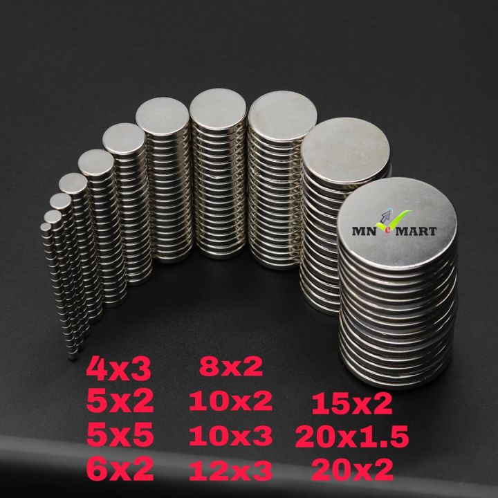5 pcs x Round Neodymium Magnet Disk Shape N35 NdFeB Rare Earth Magnets ...