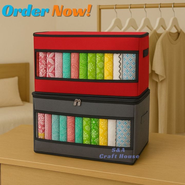 New Cloth Organizer Box, 9 Grids Full Zipper Cloth Storage Box With ...