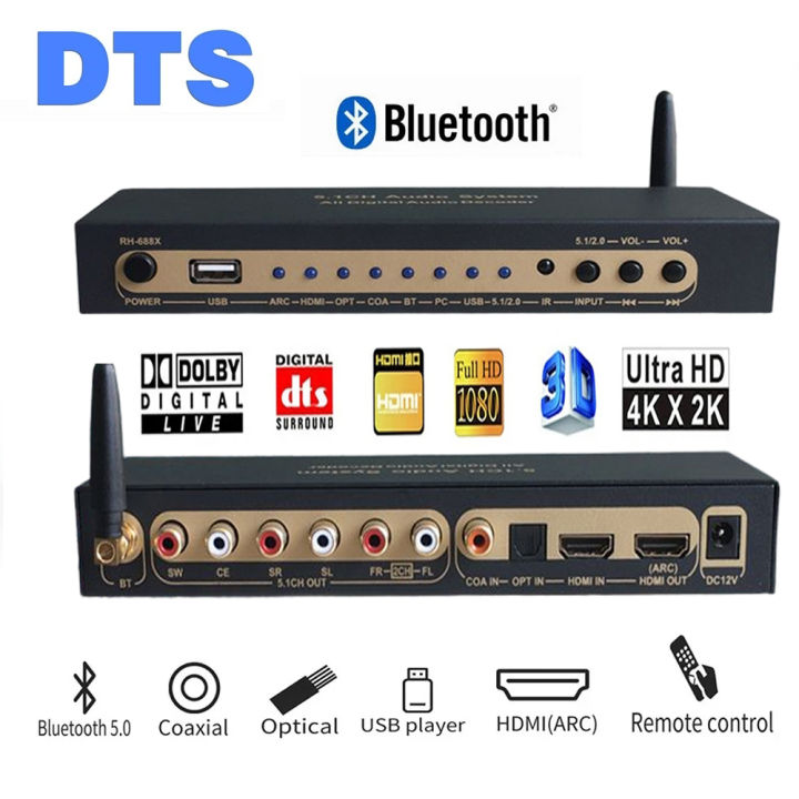 4K HDMI-compatible 5.1 Audio Decoder DTS Dolby AC3 Audio Converter ...
