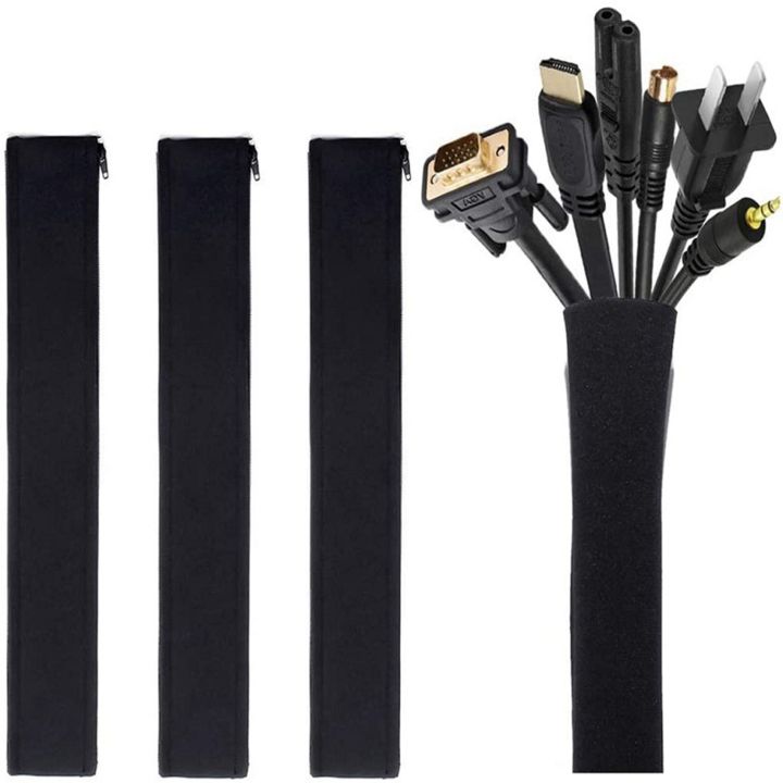 4 Pieces of Wire Organizer and Cable Concealer, Black Wire Organizer ...