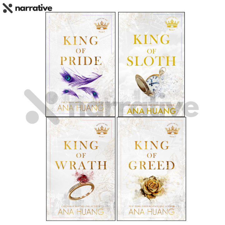 Ana Huang Kings of Sin Series 4 Books Collection Set (King of Wrath, King of Pride, King of ...