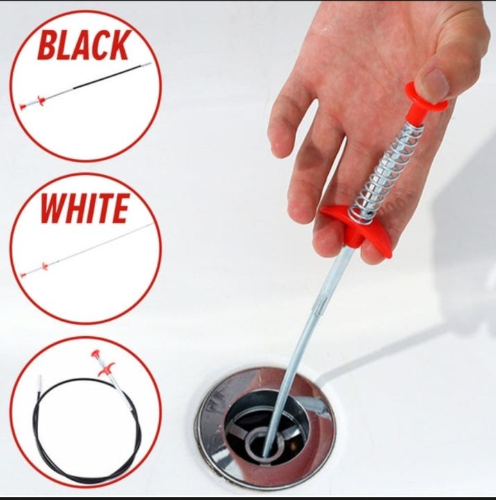 Flexible Sink Drainage Plumbing Cleaning Rod with Grapple Clipper | Daraz.com.bd