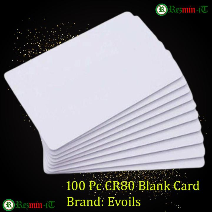 PVC Blank Card for Print ID Card-ISO CR80 Size-100Pc | Daraz.com.bd