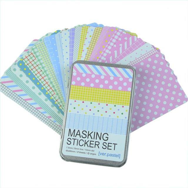 27pcs/box Korea Stationery Tin Hand Books Sticker Set Sticker Diy Diary ...