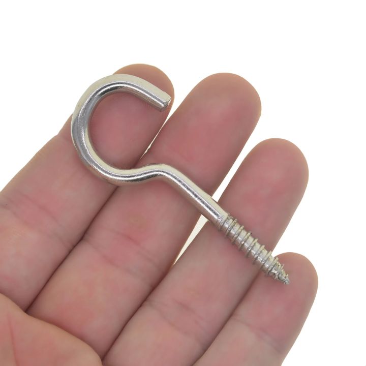 5 pcs 63mm Eye open Hooks Screw in Heavy Duty Self Tapping Eye Lag ...
