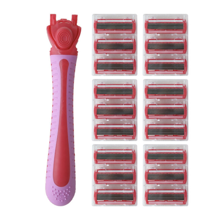 1 Handle + 13 Blades/ Men And Women Body Hair Safety Bikini Aloe Strip ...