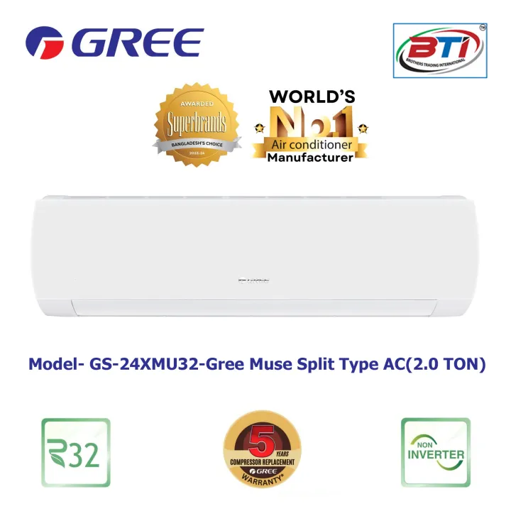 Gree Muse Split Type Air Conditioner GS-24XMU32 (2.0 TON) | Daraz.com.bd