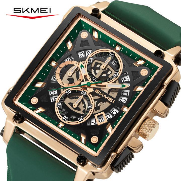 SKMEI Original Quartz Movement 30m Waterproof Silicone Strap Multi ...