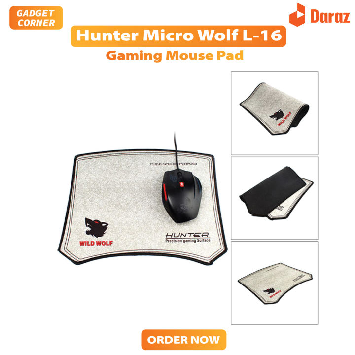 Hunter Micro Wolf L-16 Gaming Mouse Pad | Daraz.com.bd