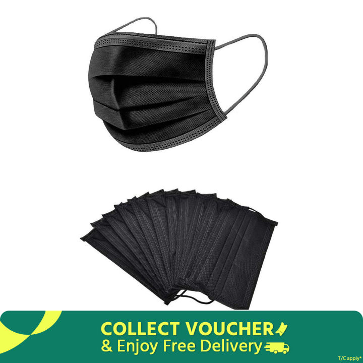 Surgical Black Face mask 50 Pcs 3ply 1BOX | Daraz.com.bd
