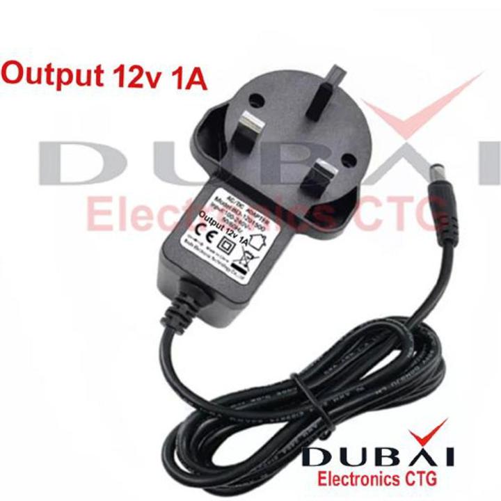 12v 1A UK Plug (3 Pin) adapter for Router and (Connector size: 5.5mm x ...