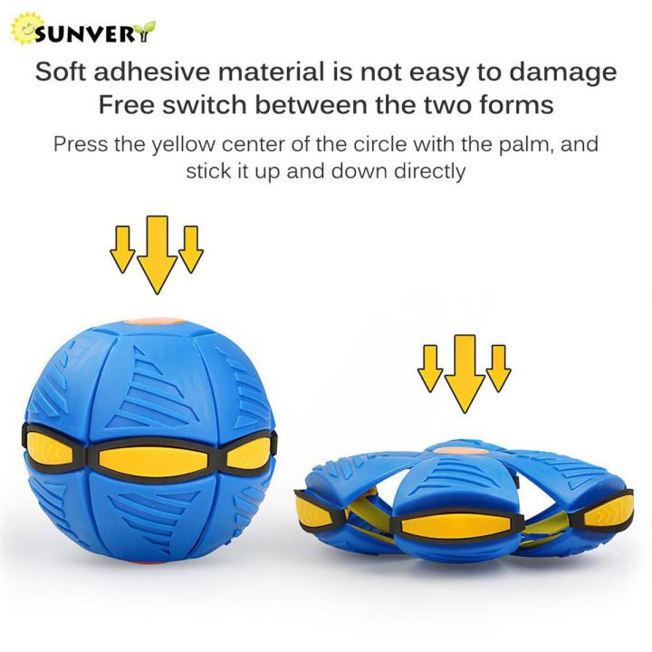 【Happy baby toy store】New Flat Deformation Ball Outdoor Stress Ball ...