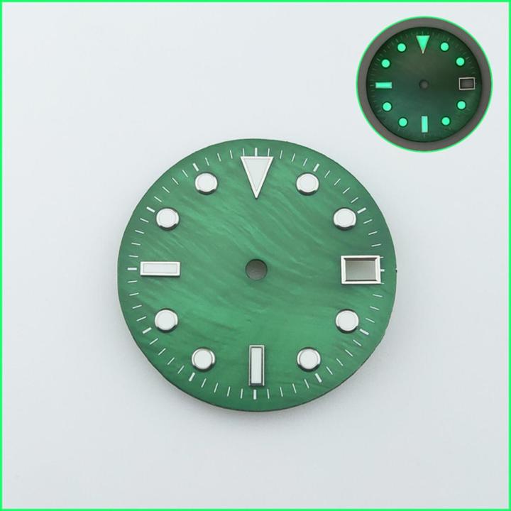 28.5mm Watch Dial Green Luminous Face Parts for Single Calendar Watch ...