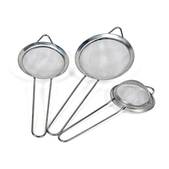 3 PCS Stainless Steel Stainer | Daraz.com.bd
